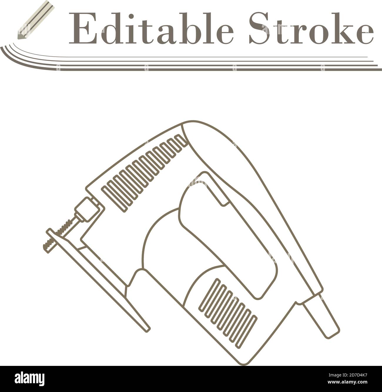 Jigsaw Icon. Editable Stroke Simple Design. Vector Illustration Stock ...