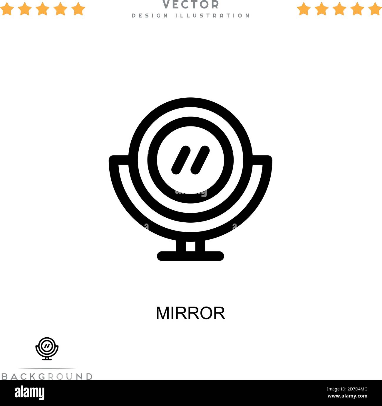 Mirror icon. Simple element from digital disruption collection. Line ...