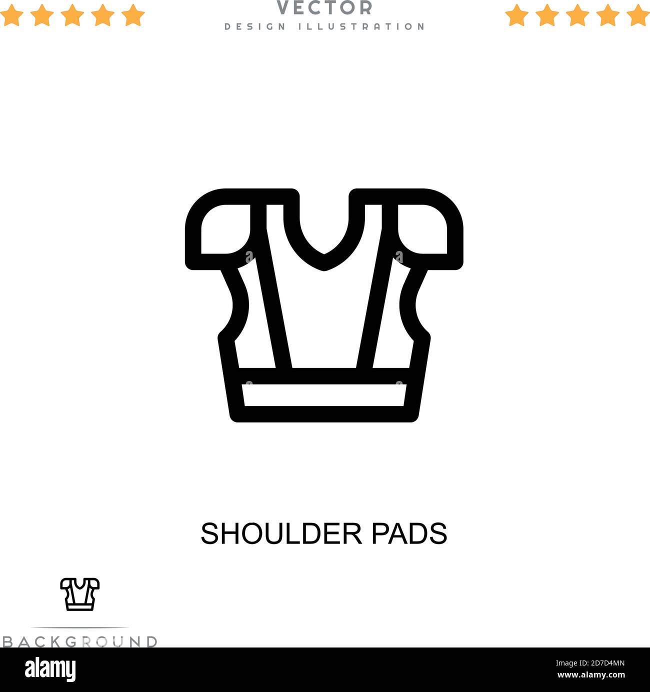 Shoulder pads icon. Simple element from digital disruption collection ...