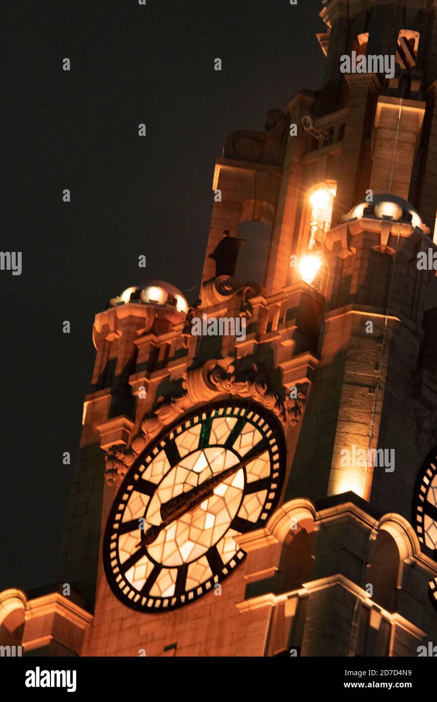 The Batman stunt filming at Liverpool's Liver Building Stock Photo - Alamy