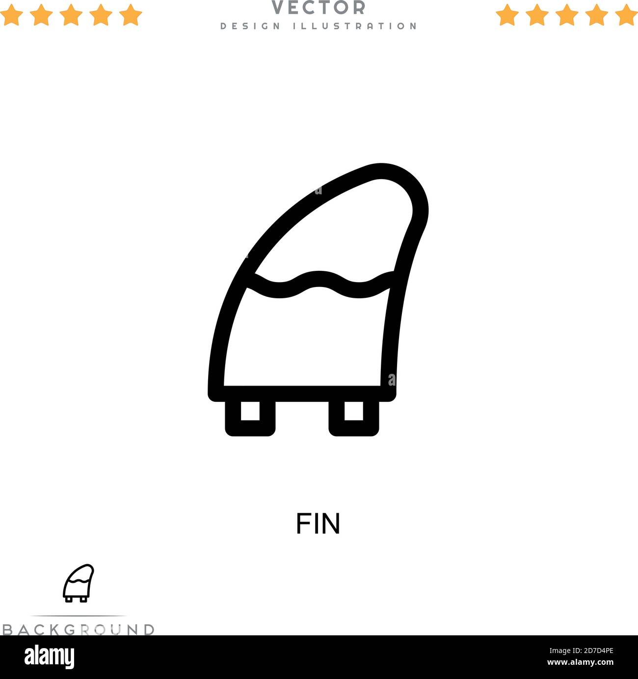 Fin icon. Simple element from digital disruption collection. Line Fin ...