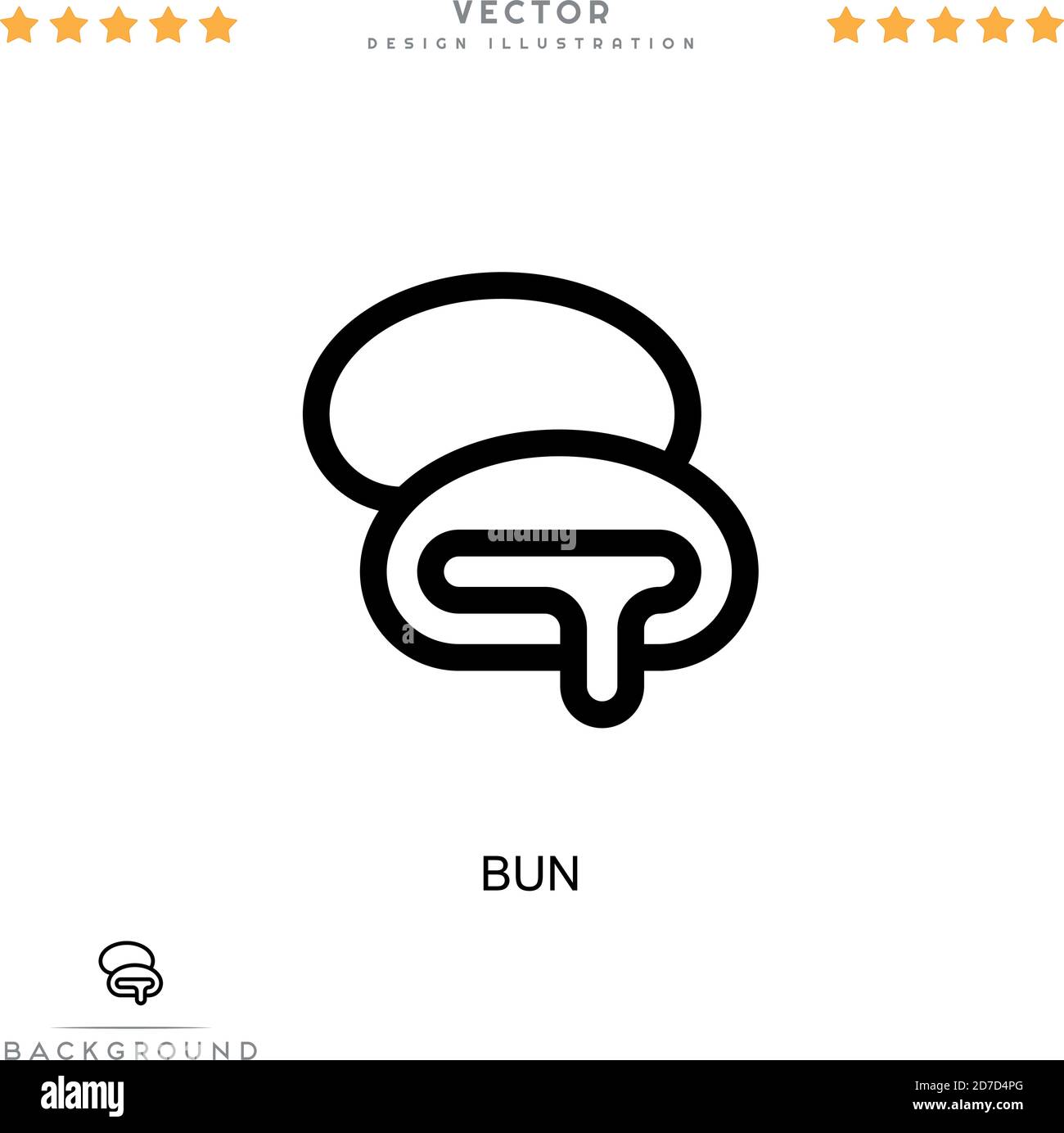 Bun icon. Simple element from digital disruption collection. Line Bun ...