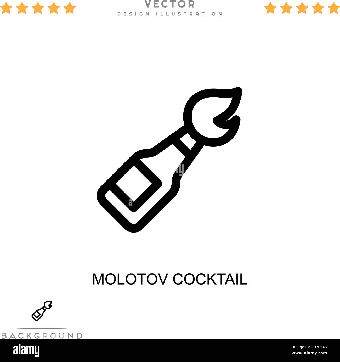 Molotov cocktail icon. Simple element from digital disruption ...