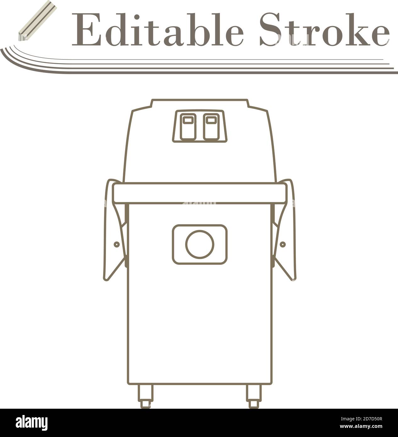 Vacuum Cleaner Icon. Editable Stroke Simple Design. Vector Illustration ...