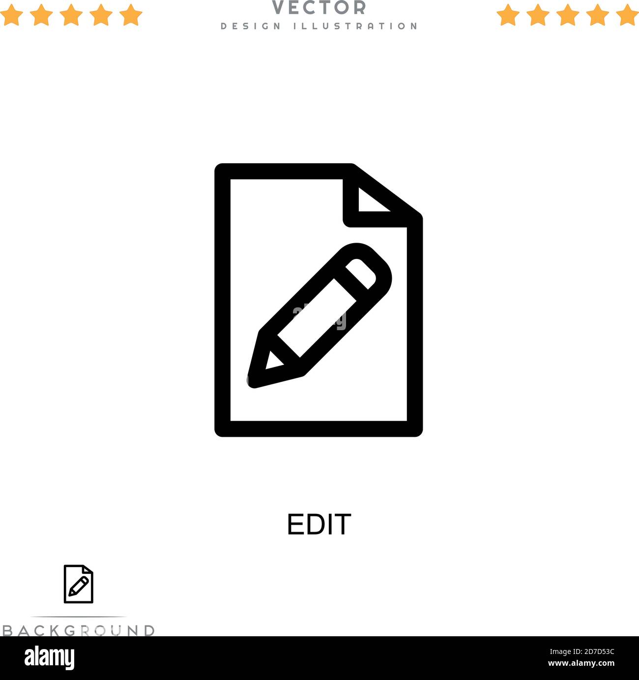 Edit icon. Simple element from digital disruption collection. Line Edit ...