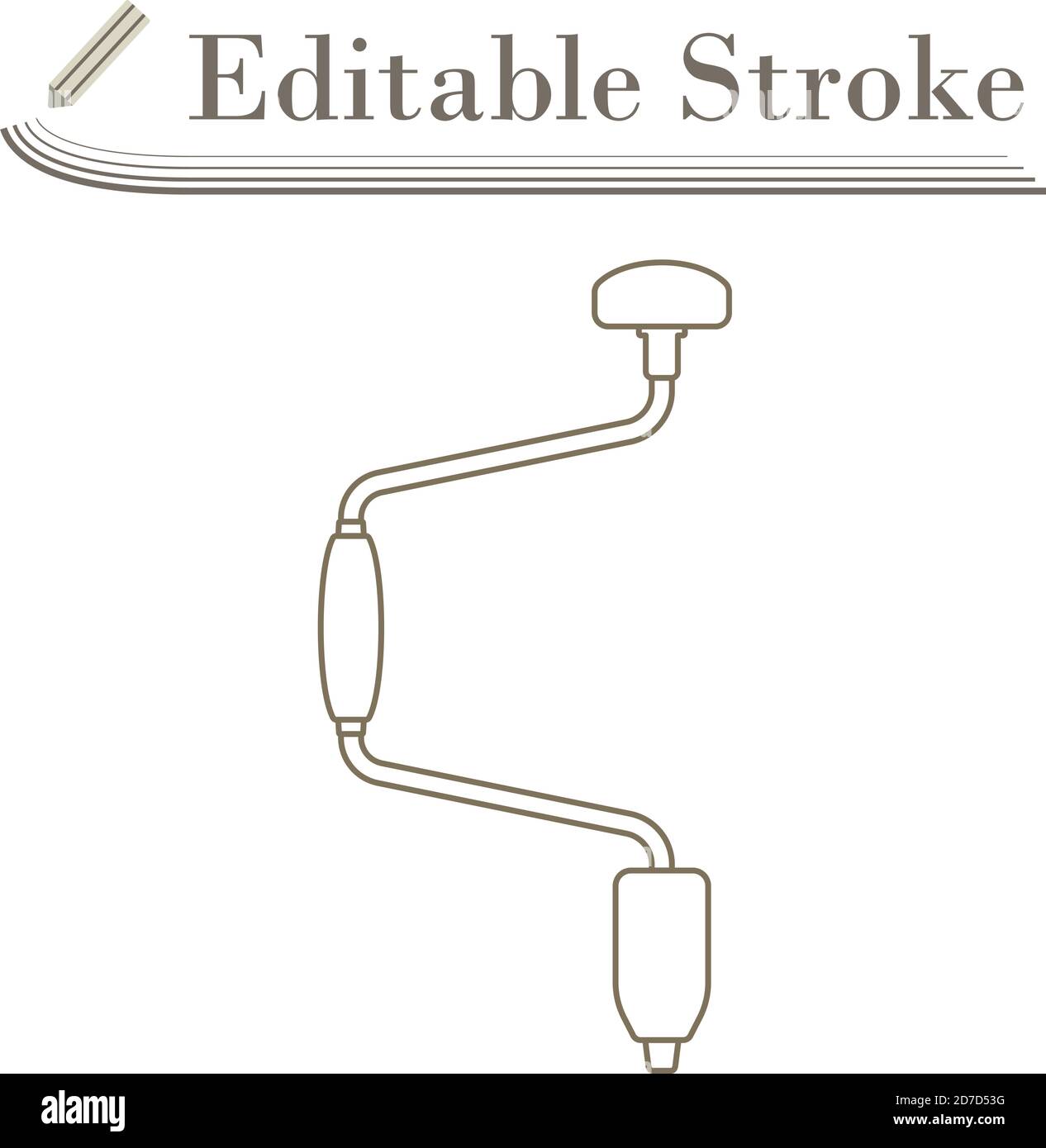 Auger Icon. Editable Stroke Simple Design. Vector Illustration Stock ...