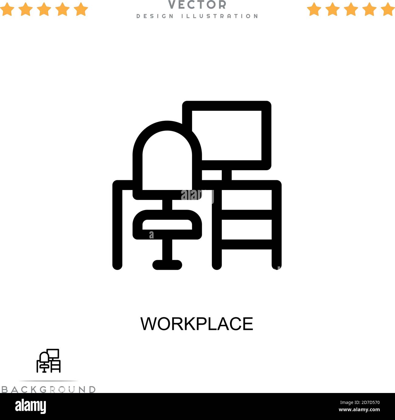 Workplace icon. Simple element from digital disruption collection. Line ...