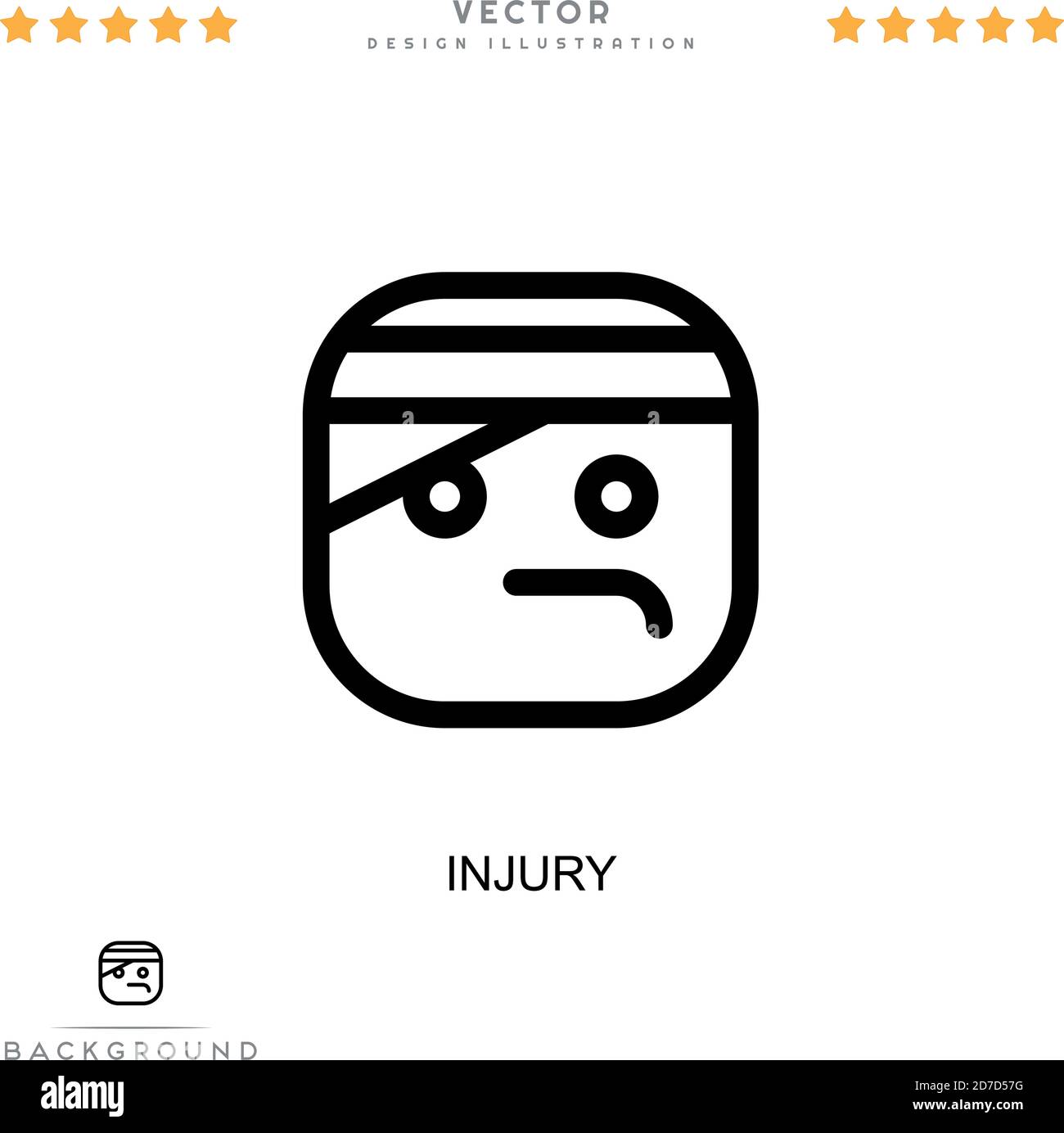 Injury icon. Simple element from digital disruption collection. Line ...