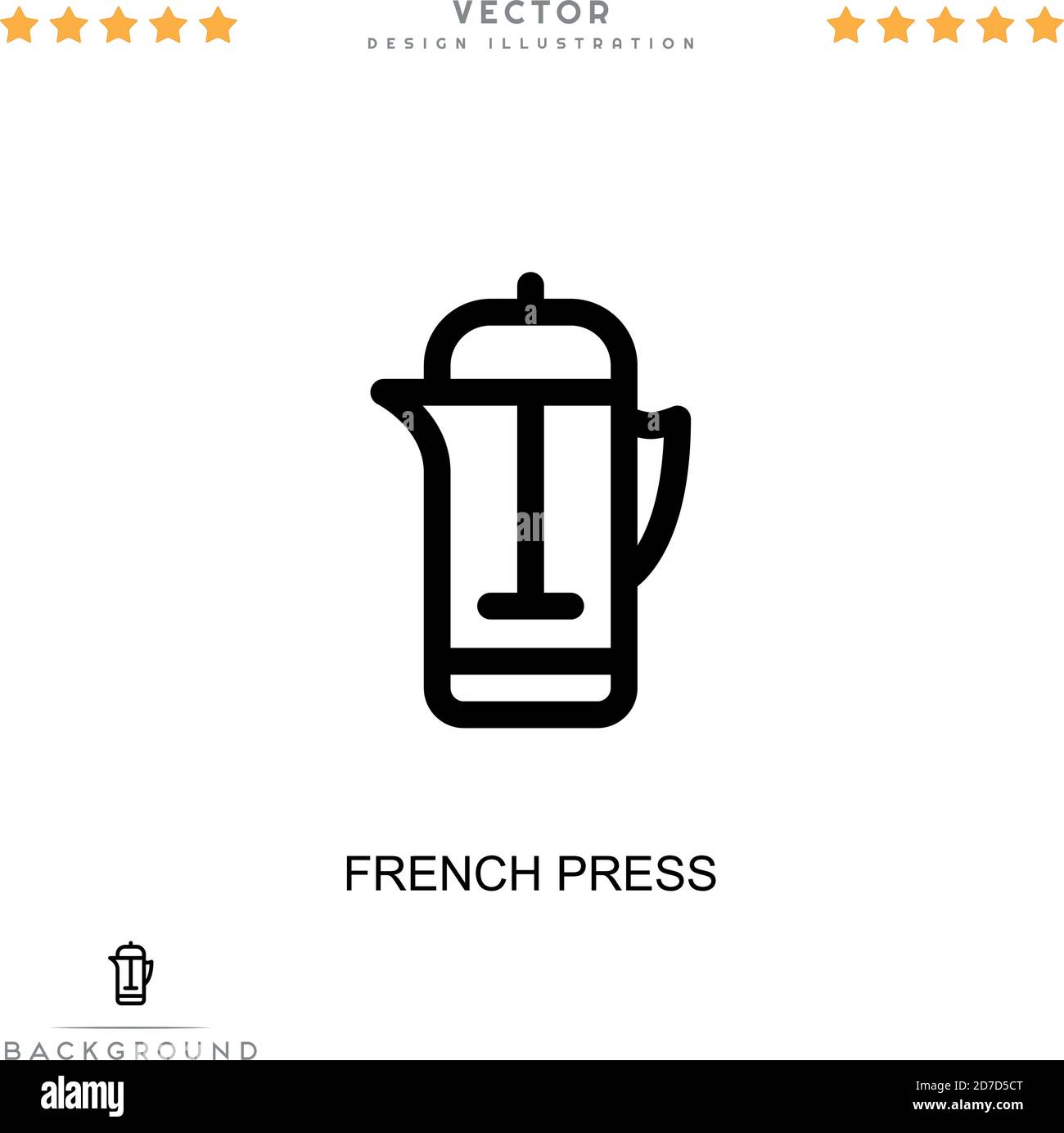French press icon. Simple element from digital disruption collection ...