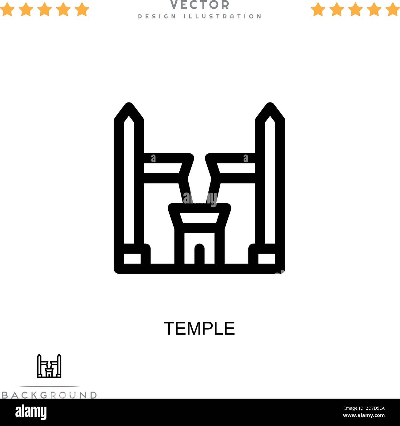 Temple icon. Simple element from digital disruption collection. Line ...