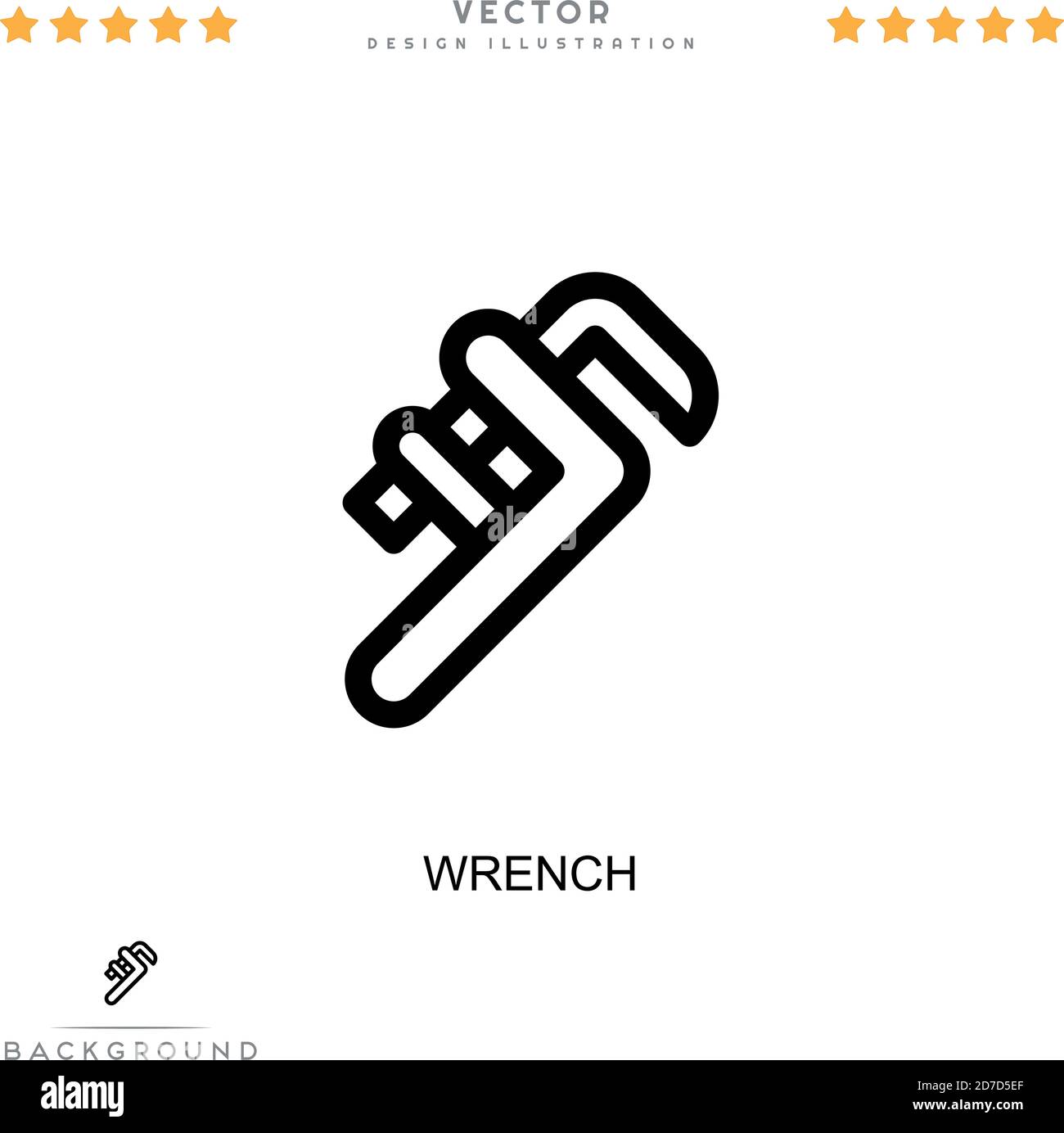 Wrench icon. Simple element from digital disruption collection. Line ...