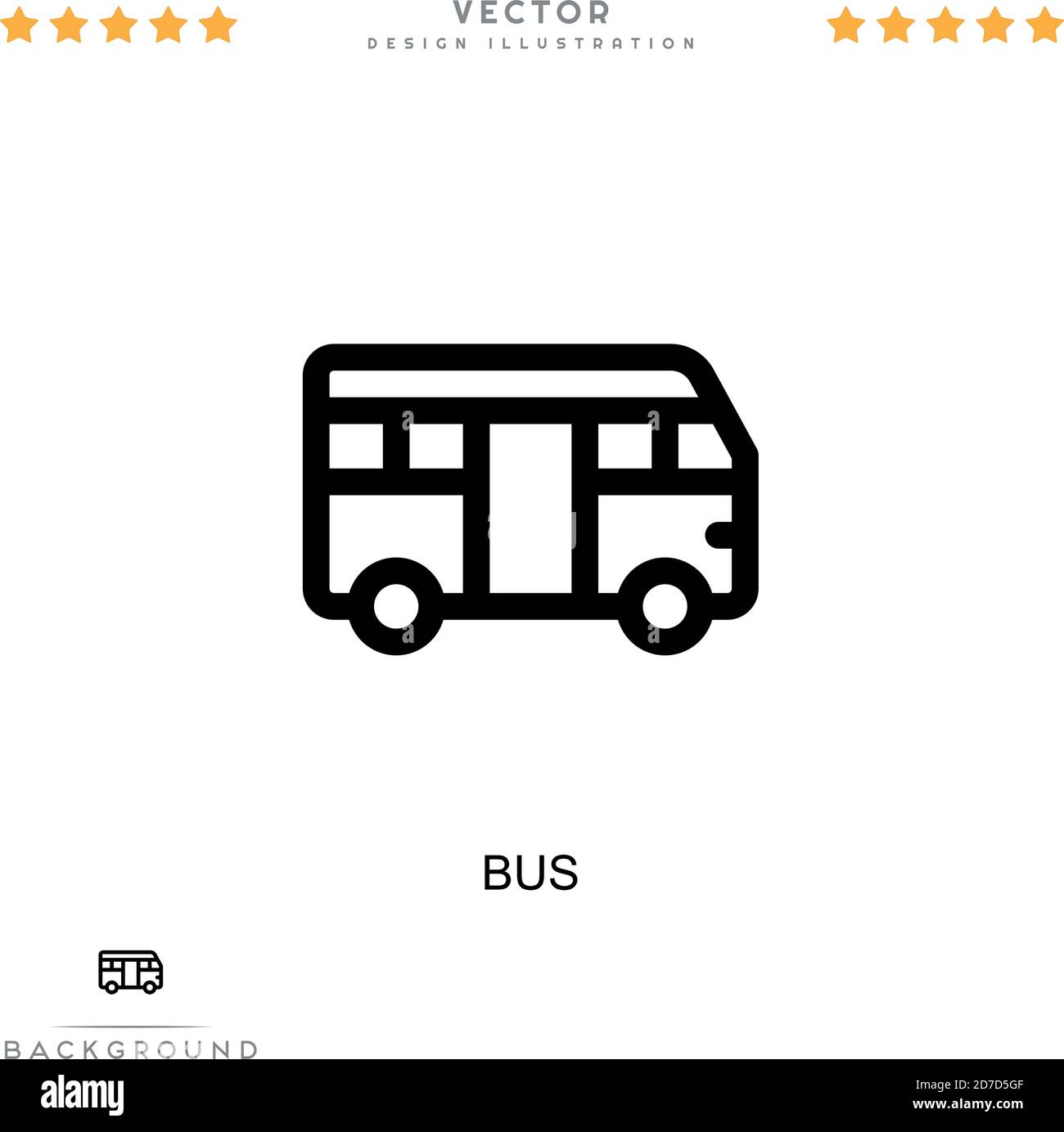 Bus icon. Simple element from digital disruption collection. Line Bus ...