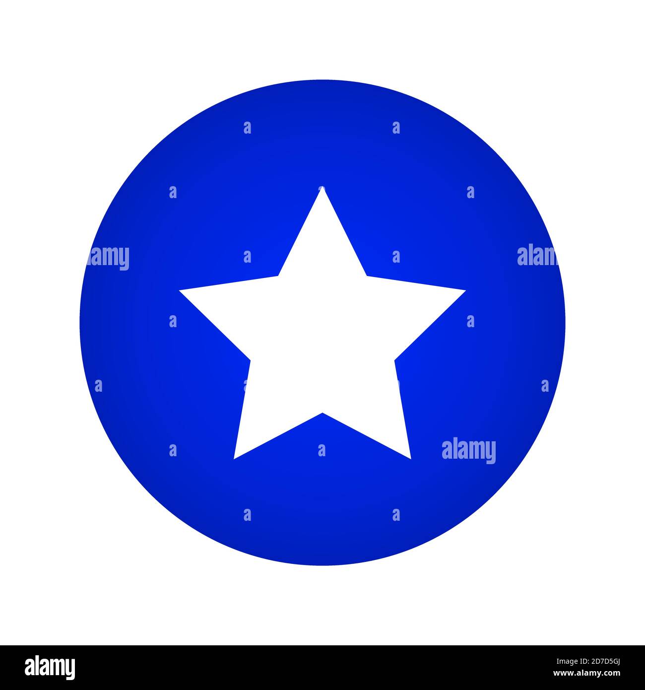 Star Icon. Star Button On a Blue Gradient Circle Shape Stock Vector ...