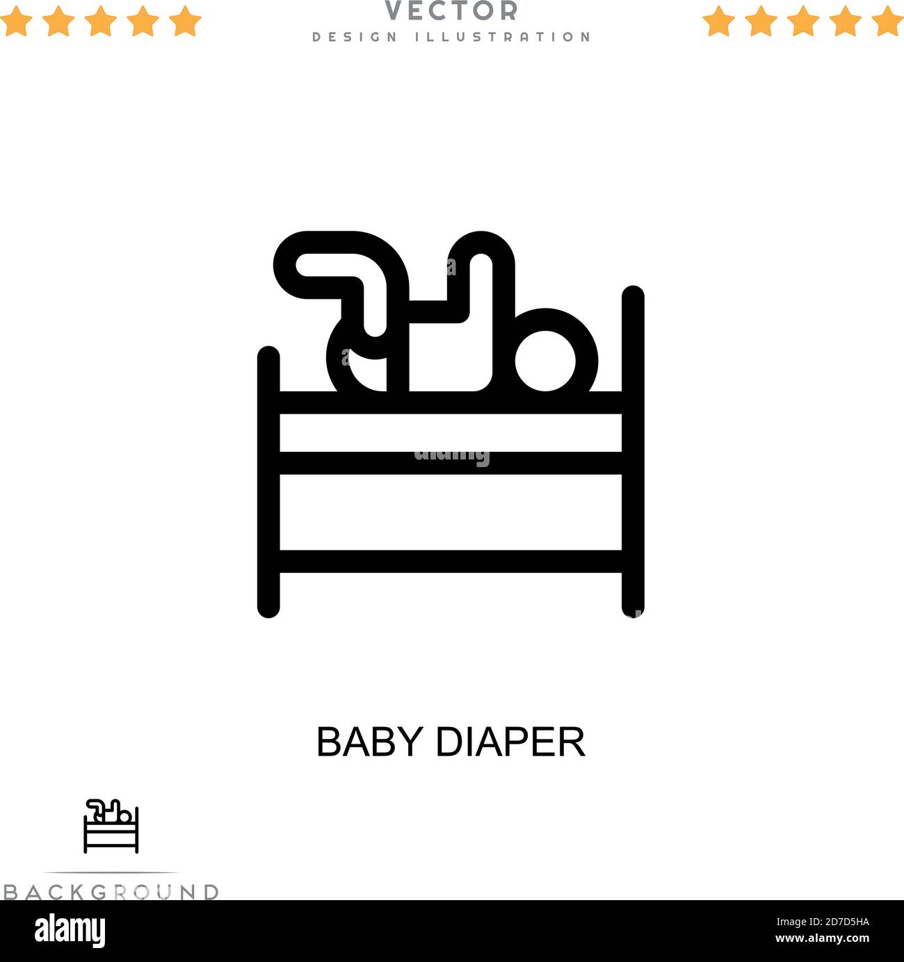 Baby diaper icon. Simple element from digital disruption collection ...