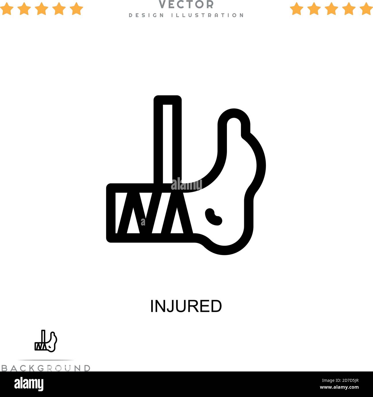 Injured icon. Simple element from digital disruption collection. Line ...