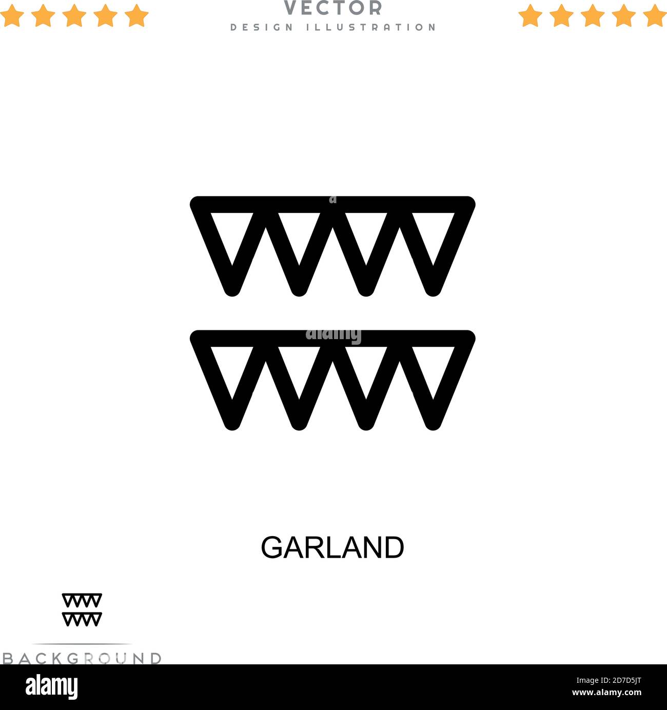 Garland icon. Simple element from digital disruption collection. Line ...