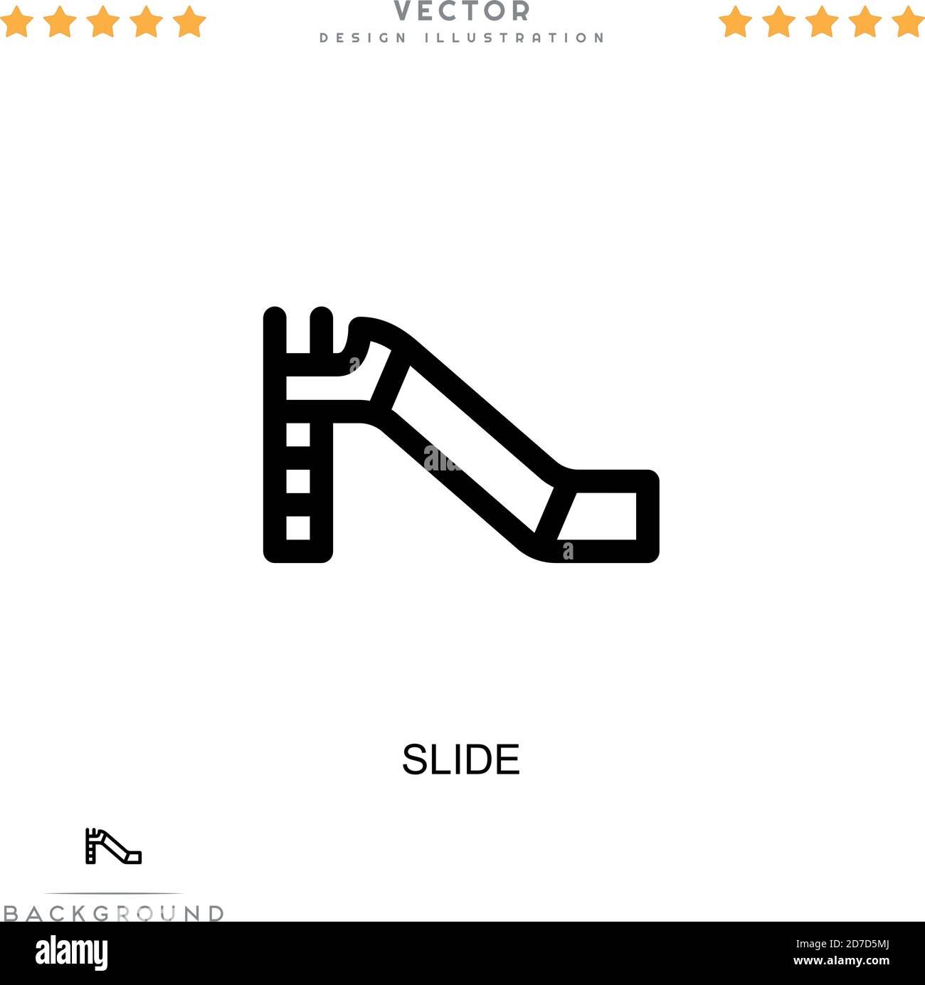 Slide icon. Simple element from digital disruption collection. Line ...