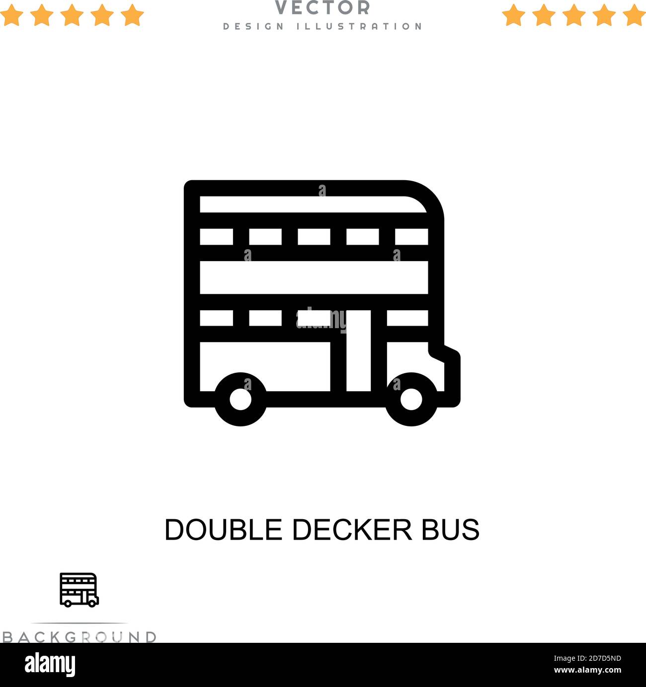 Double decker bus icon. Simple element from digital disruption ...