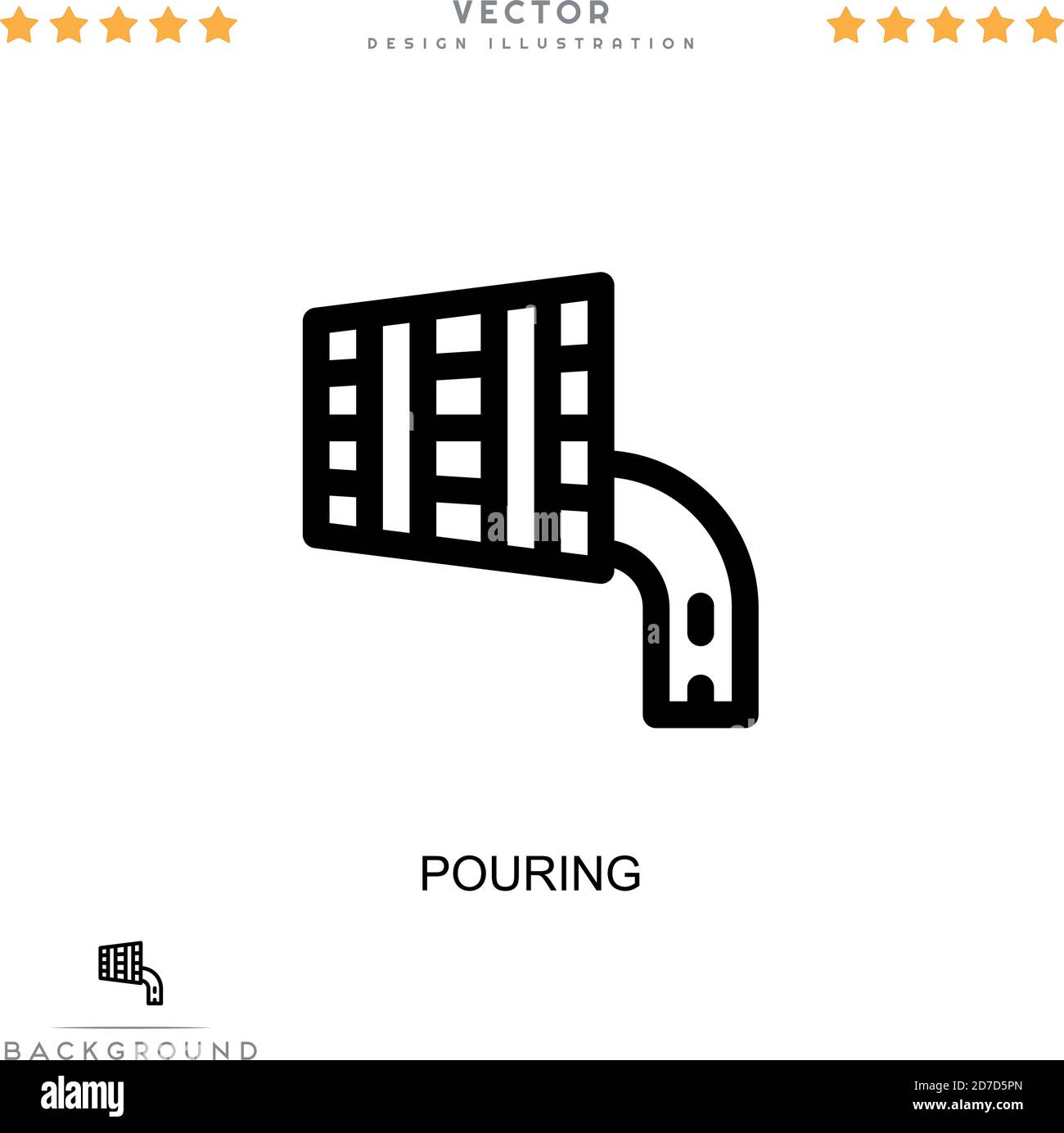 Pouring icon. Simple element from digital disruption collection. Line ...