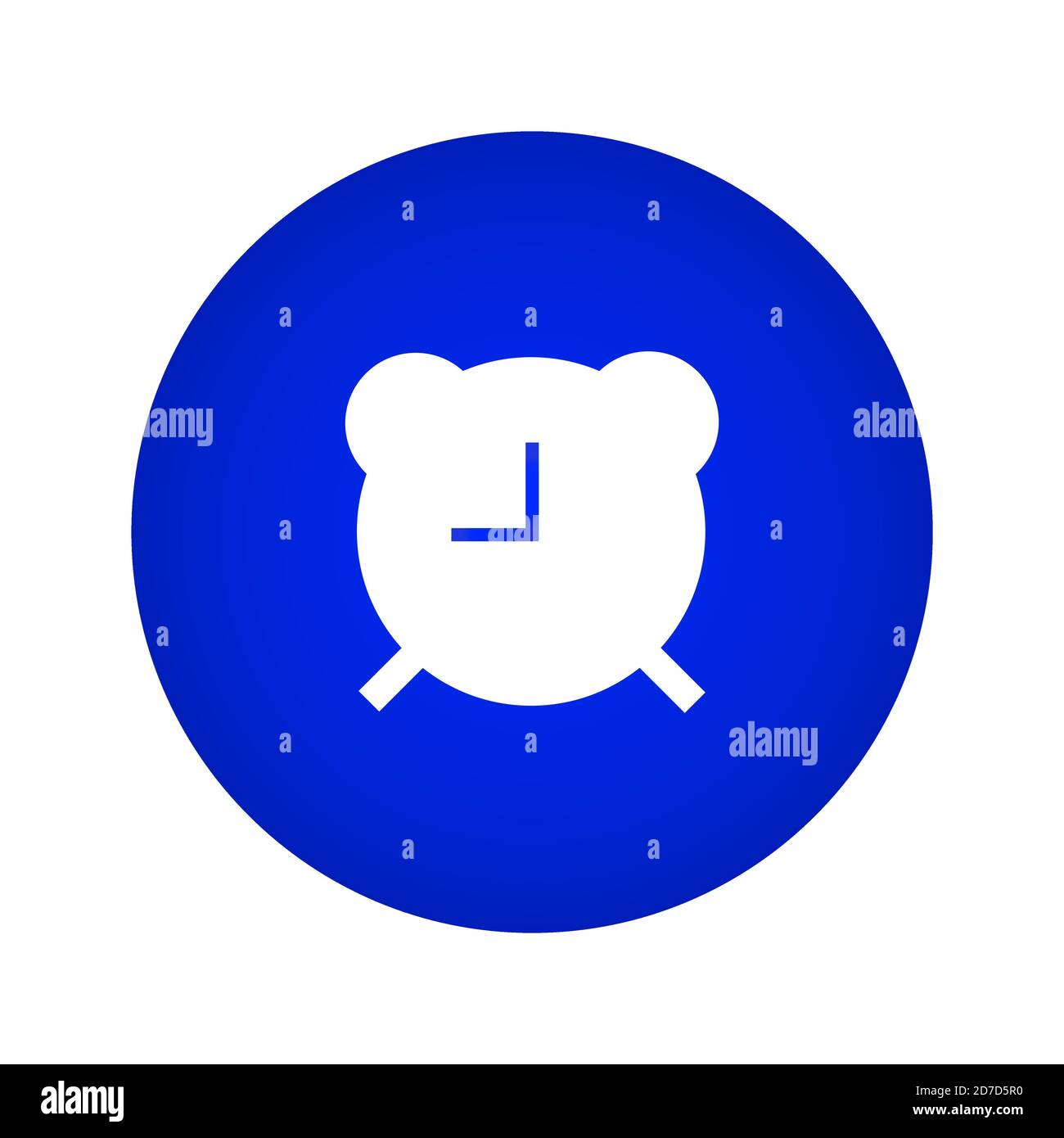 Alarm Clock Icon. Alarm Button On a Blue Gradient Circle Shape Stock ...