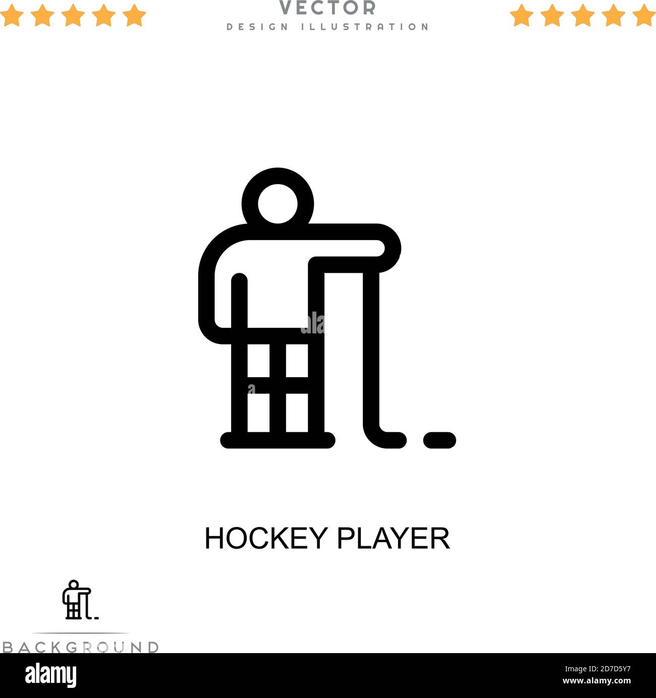 Hockey player icon. Simple element from digital disruption collection ...