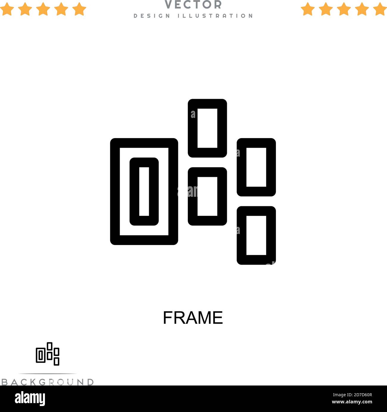 Frame icon. Simple element from digital disruption collection. Line ...