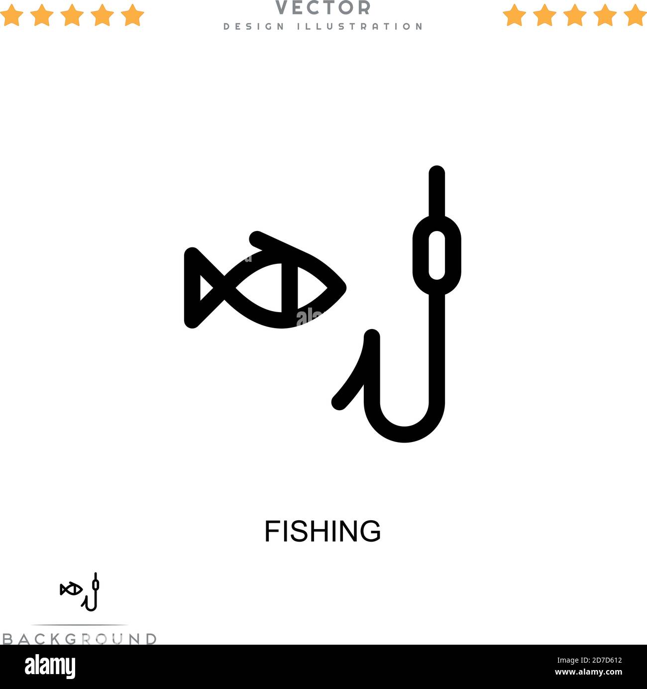 Fishing icon. Simple element from digital disruption collection. Line ...