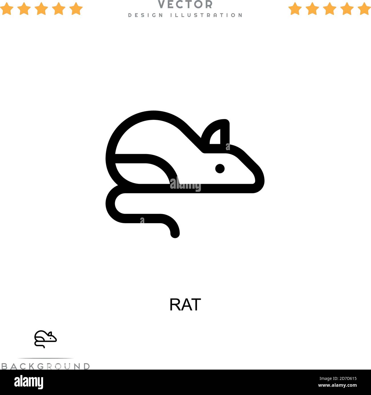Rat icon. Simple element from digital disruption collection. Line Rat ...