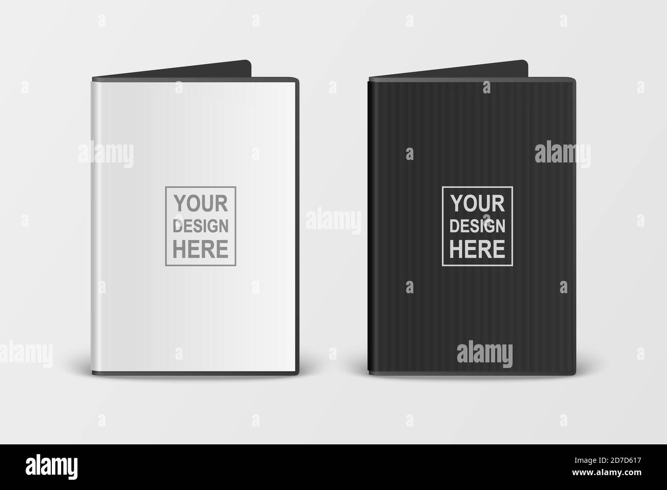 Vector 3d Realistic Blank White and Black CD, DVD Plastc or Paper Cover ...
