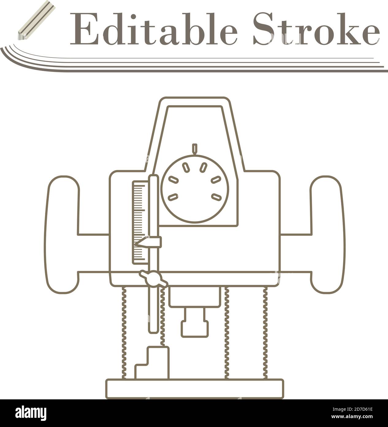 Plunger Milling Cutter Icon. Editable Stroke Simple Design. Vector ...