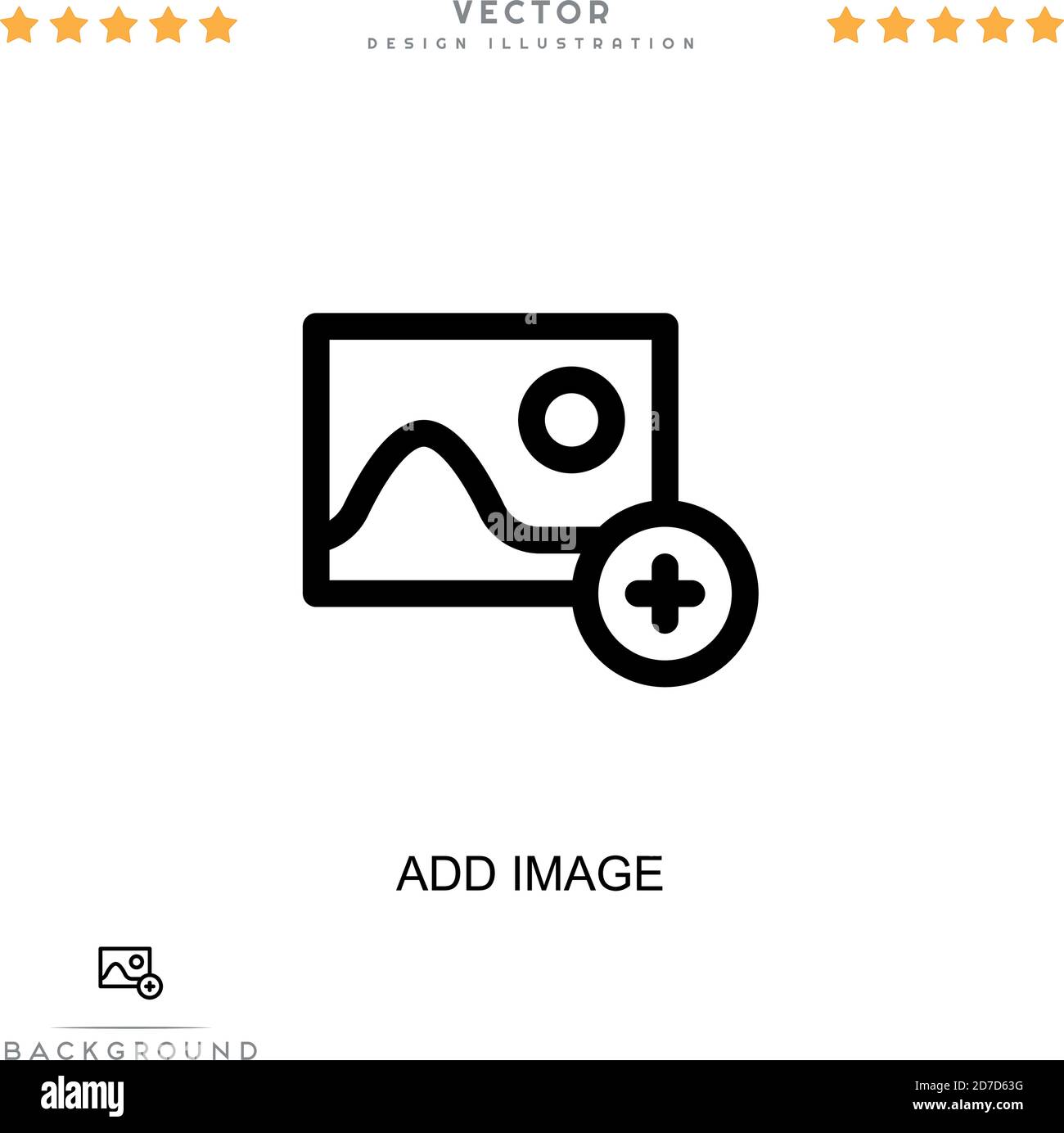 Add image icon. Simple element from digital disruption collection. Line ...