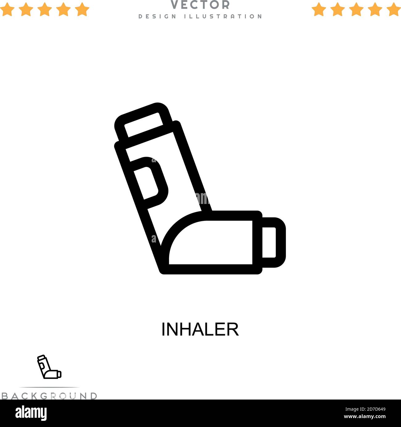 Inhaler icon. Simple element from digital disruption collection. Line ...