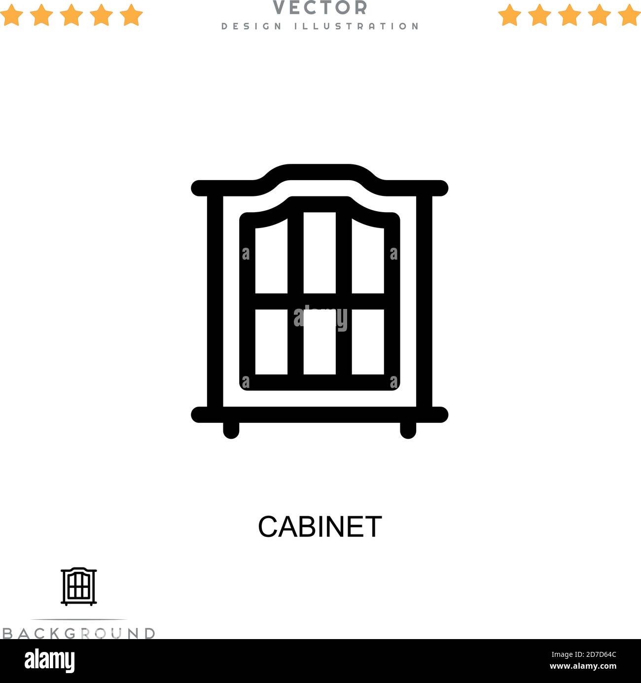 Cabinet icon. Simple element from digital disruption collection. Line ...