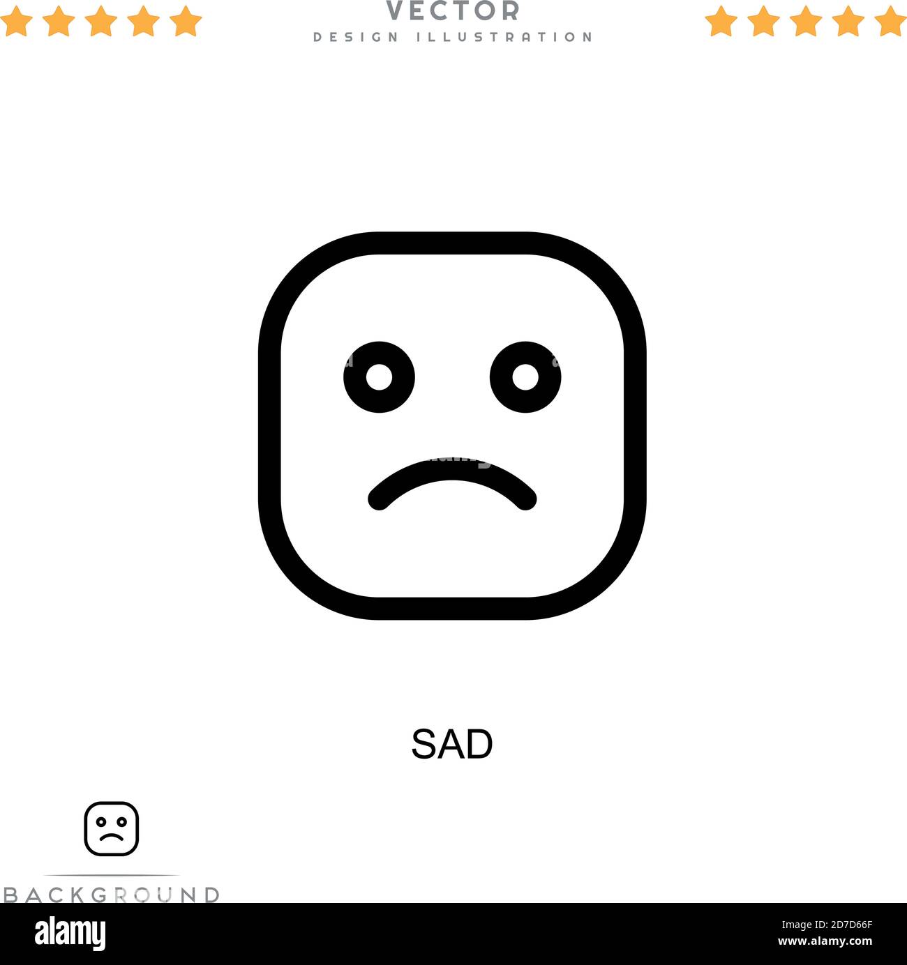 Sad icon. Simple element from digital disruption collection. Line Sad ...