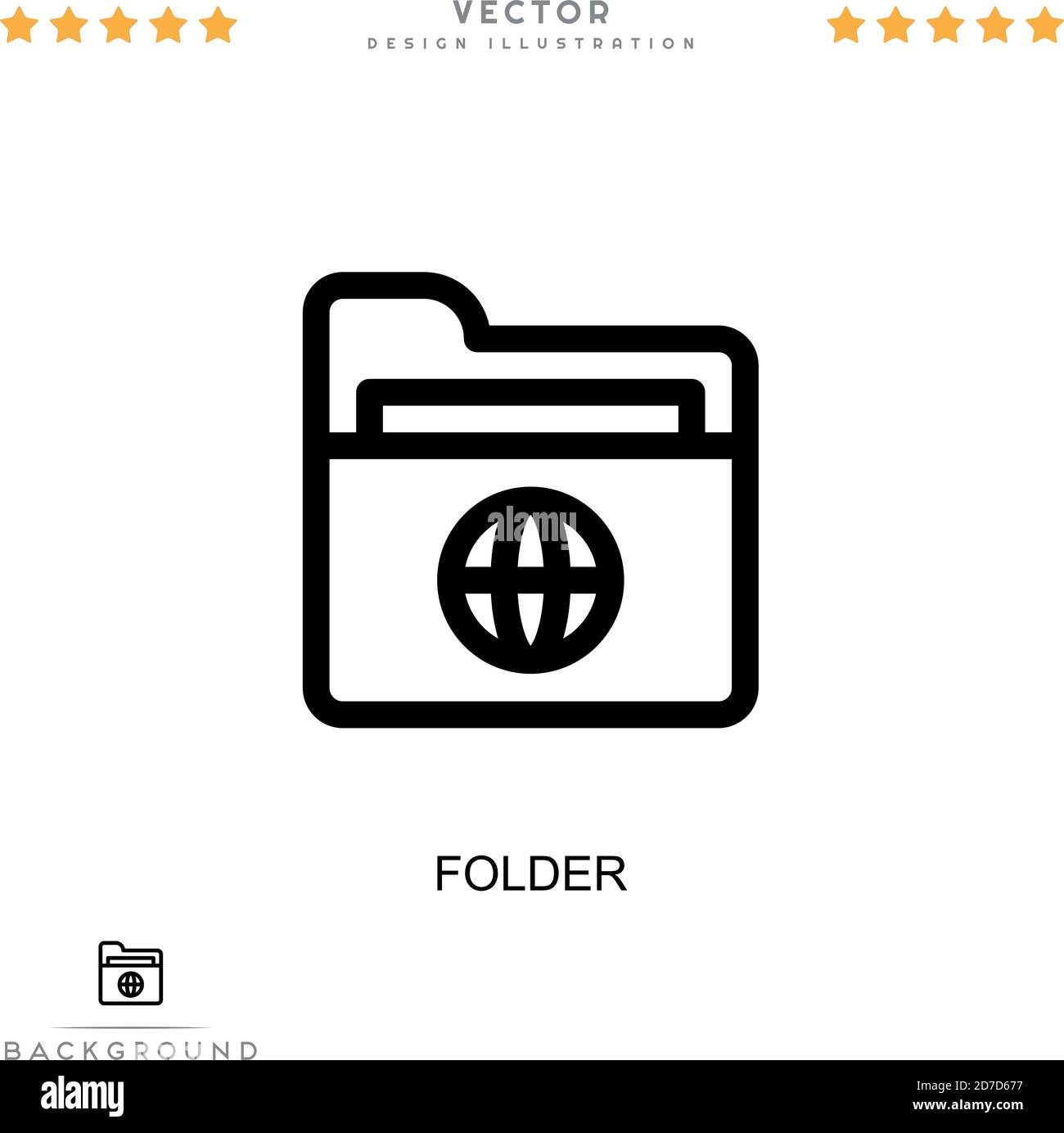 Folder icon. Simple element from digital disruption collection. Line ...
