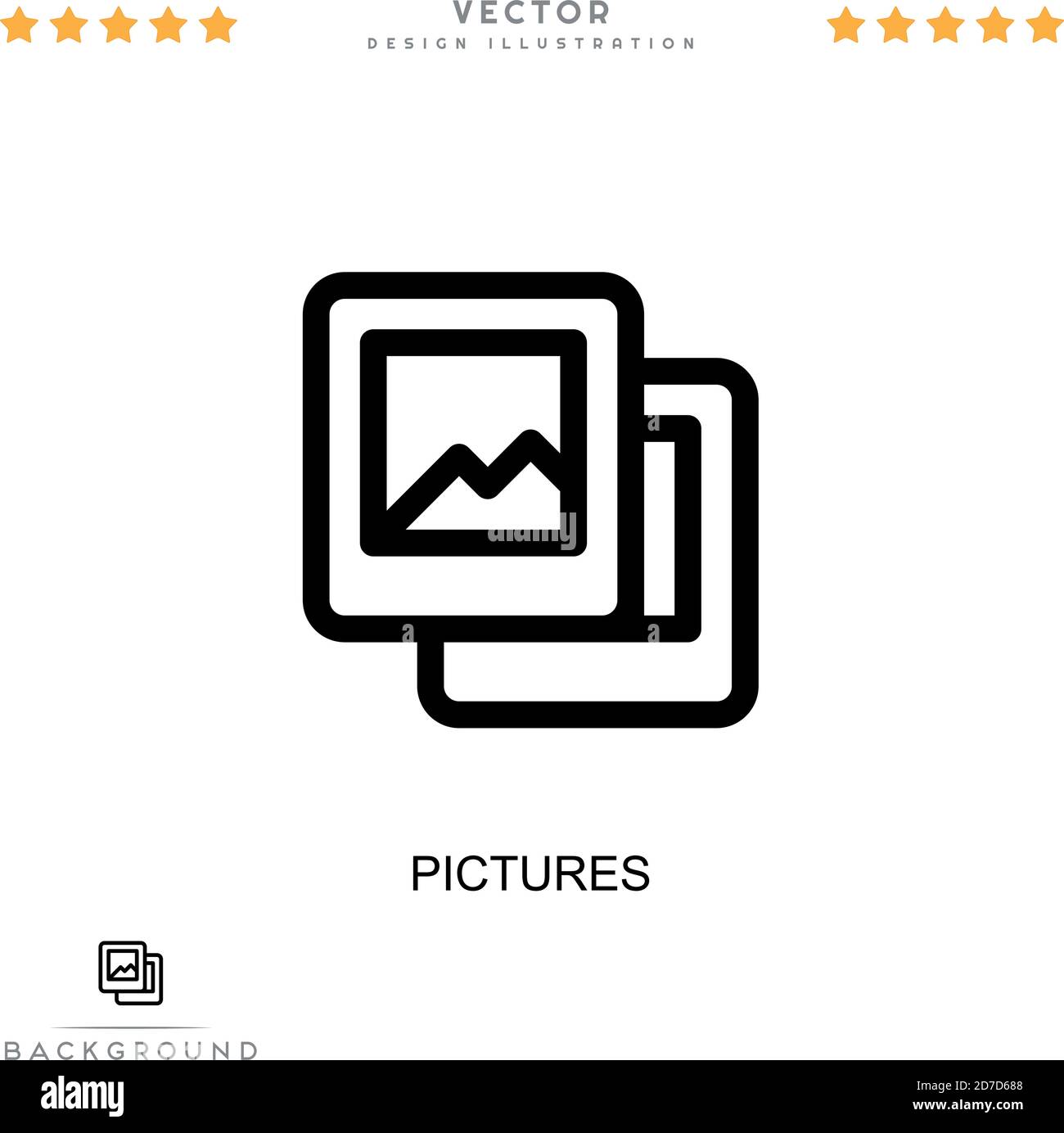 Pictures icon. Simple element from digital disruption collection. Line ...