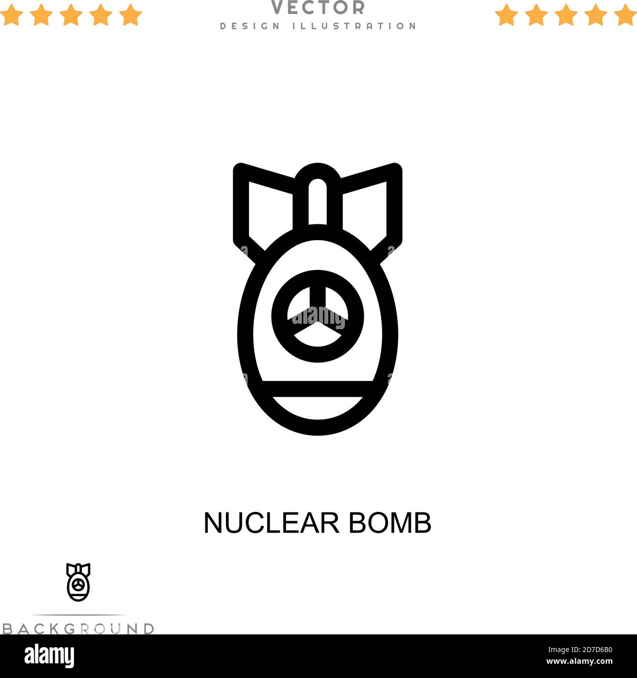 Nuclear bomb icon. Simple element from digital disruption collection ...