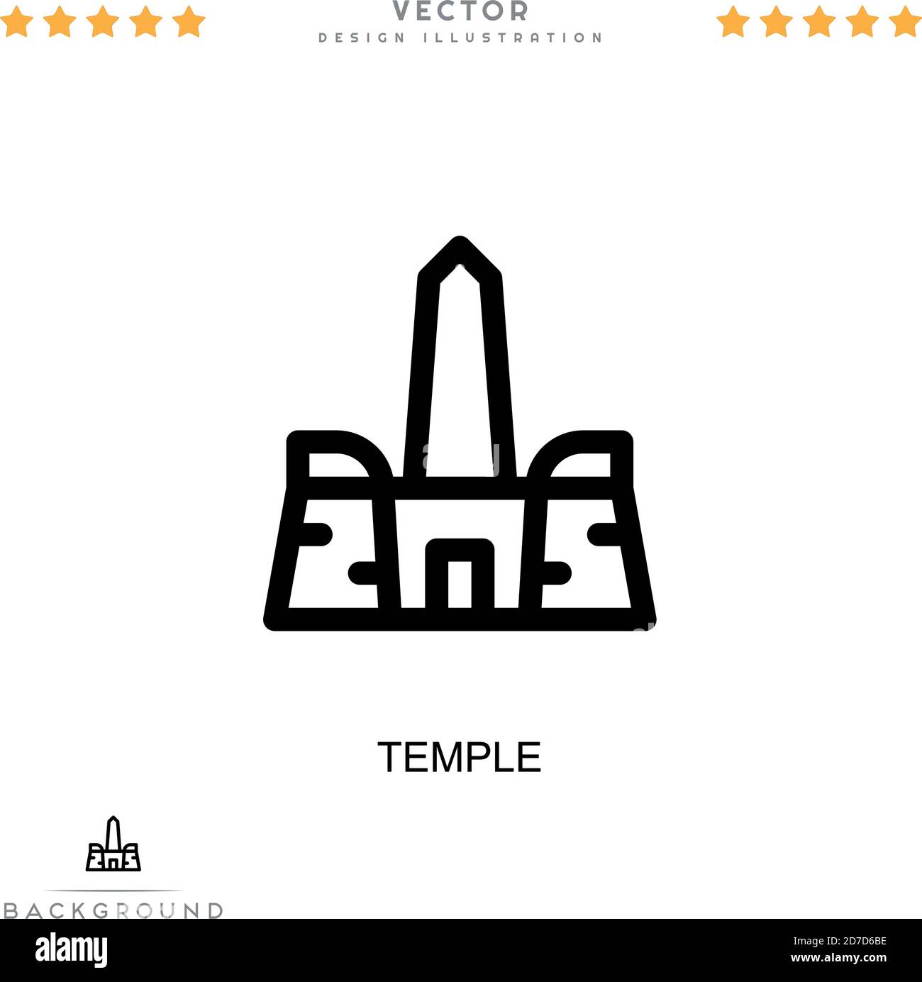 Temple icon. Simple element from digital disruption collection. Line ...