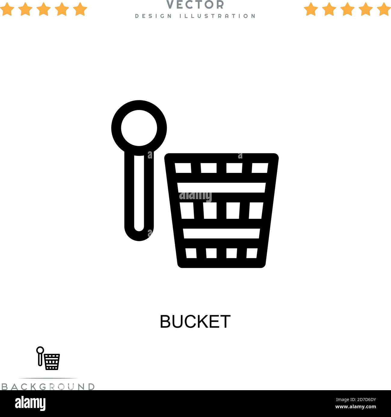 Bucket icon. Simple element from digital disruption collection. Line ...