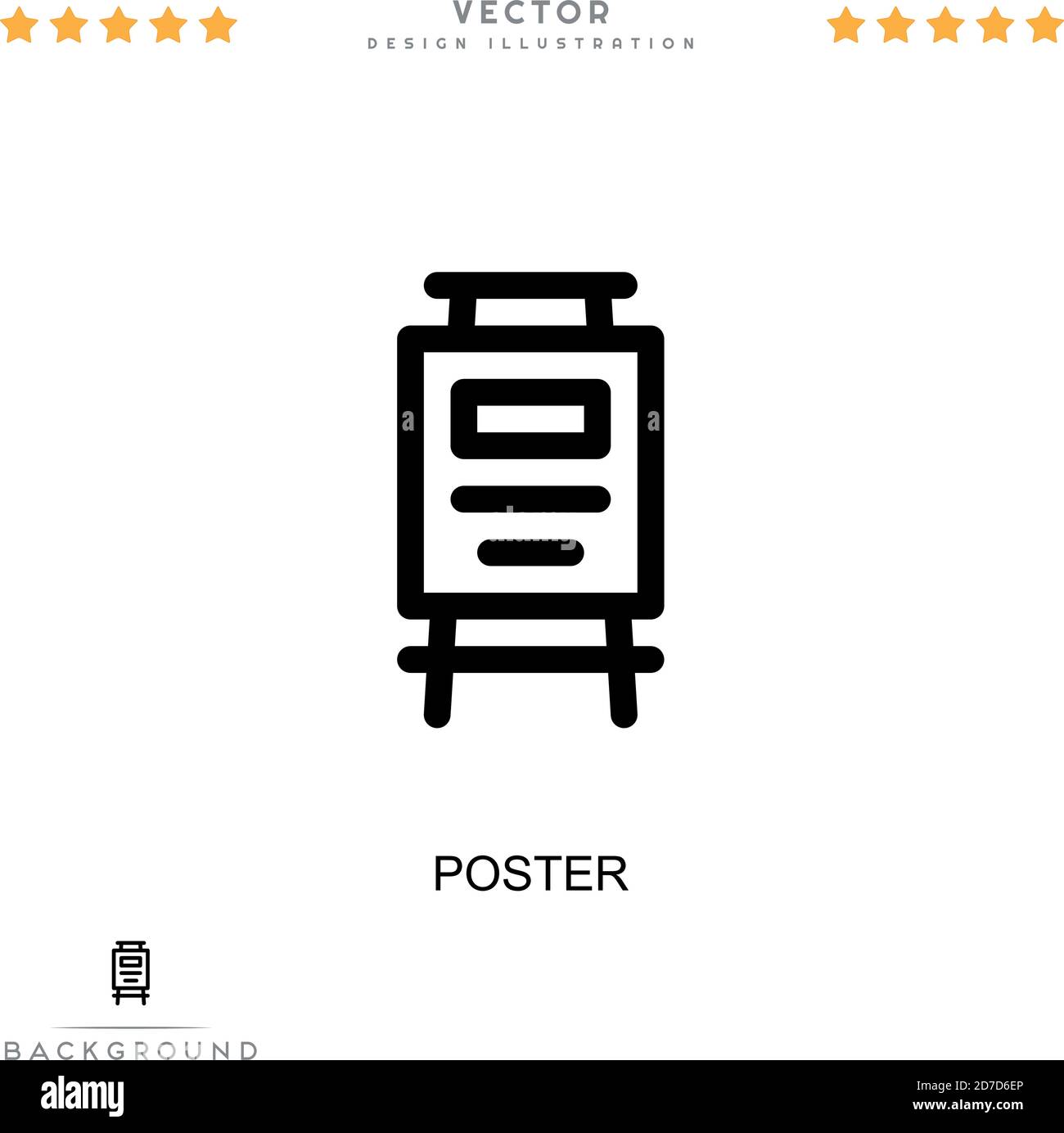 Poster icon. Simple element from digital disruption collection. Line ...