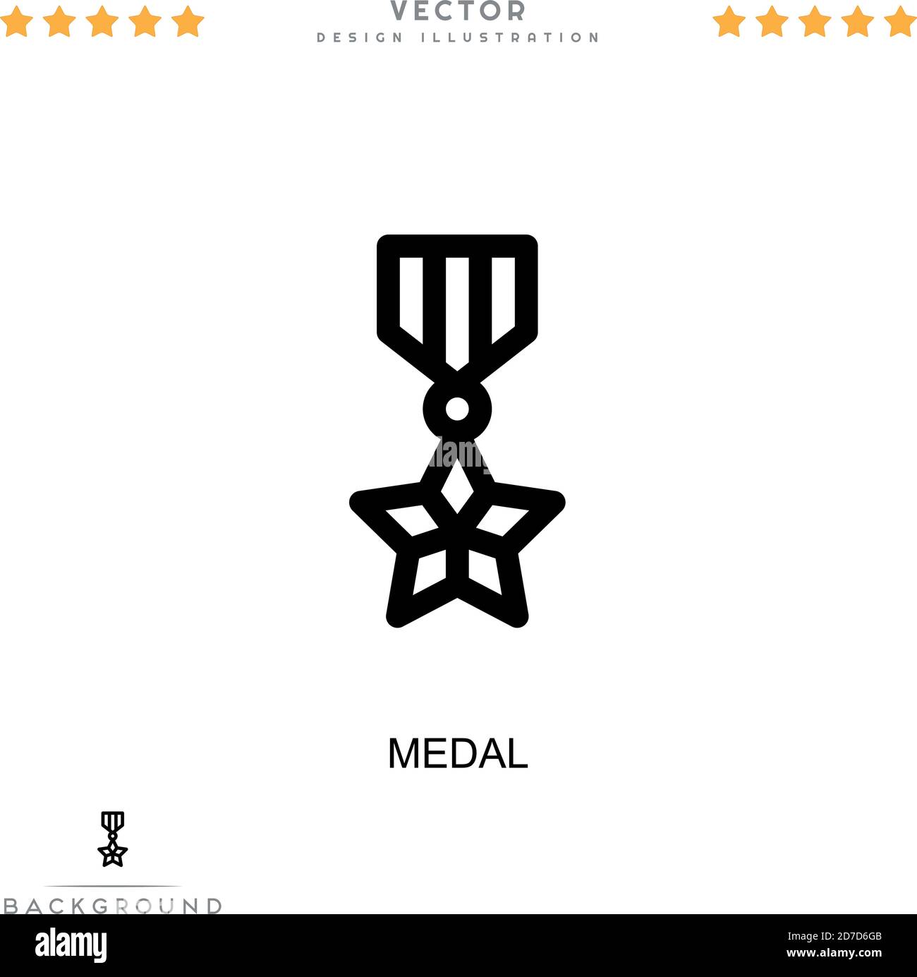 Medal icon. Simple element from digital disruption collection. Line ...