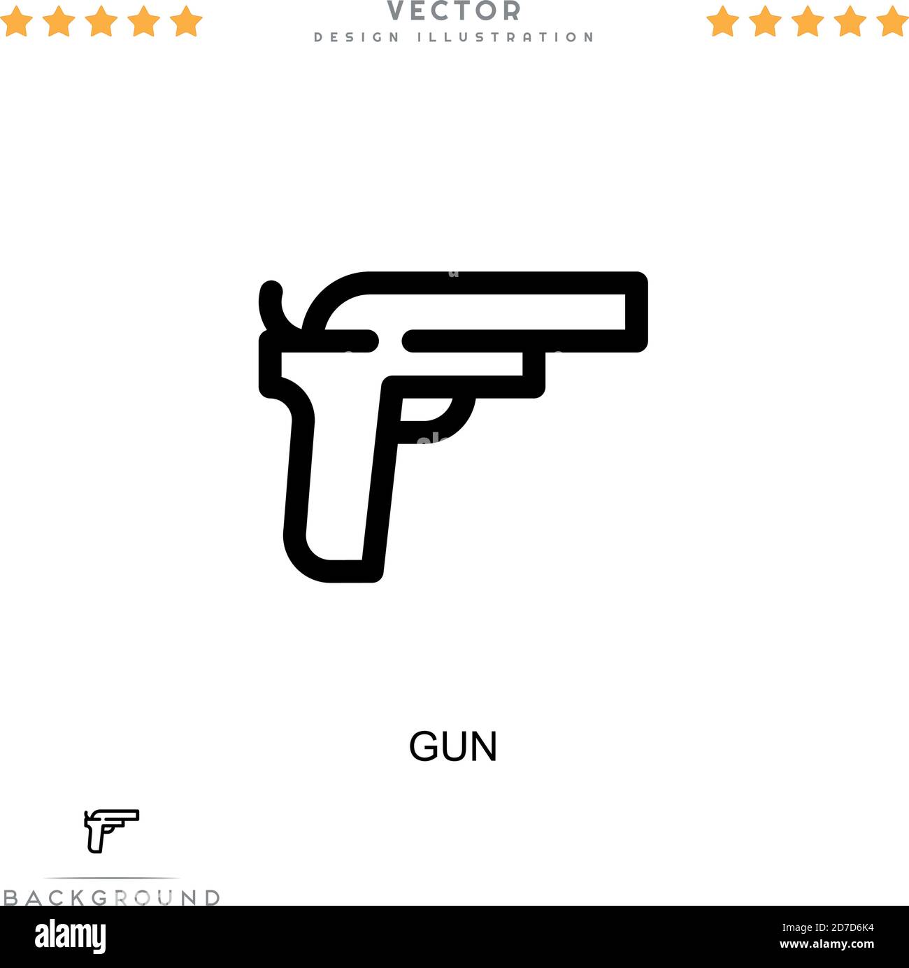 Gun icon. Simple element from digital disruption collection. Line Gun ...