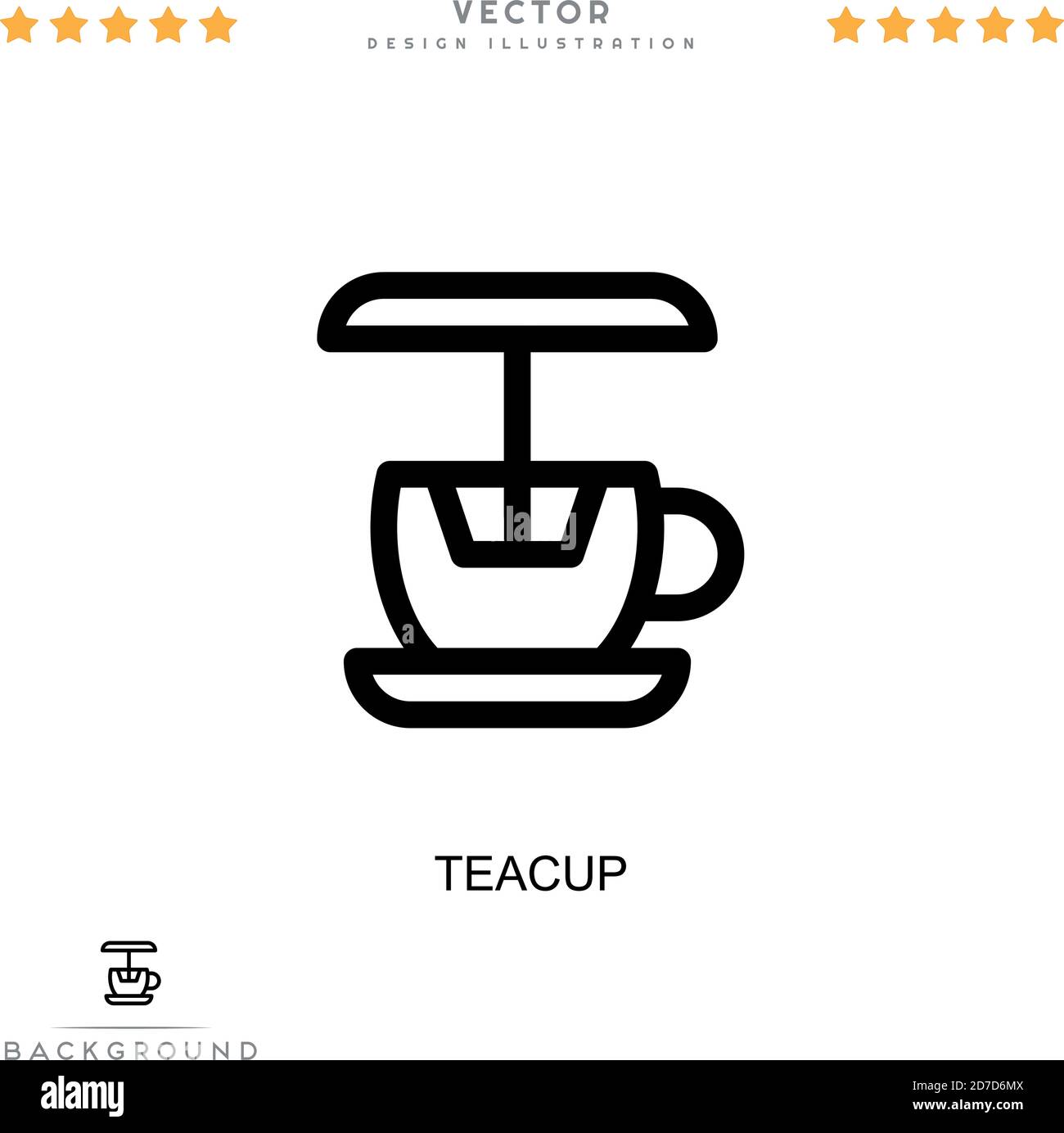 Teacup icon. Simple element from digital disruption collection. Line ...