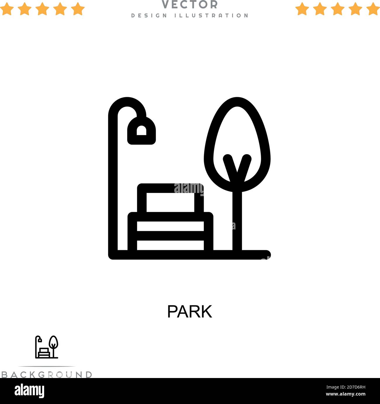 Park icon. Simple element from digital disruption collection. Line Park ...
