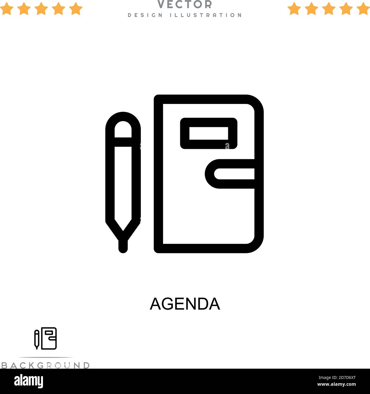 Agenda icon. Simple element from digital disruption collection. Line ...