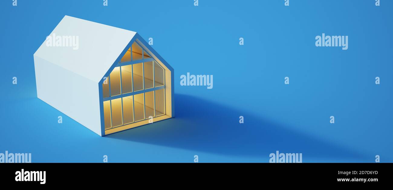 3D rendering of a house mock up Stock Photo - Alamy