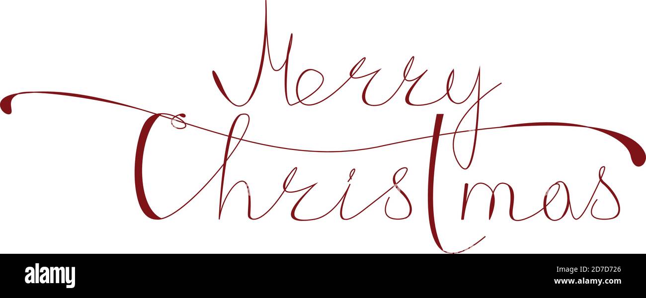 Merry Christmas vector text Calligraphic Lettering design card template ...