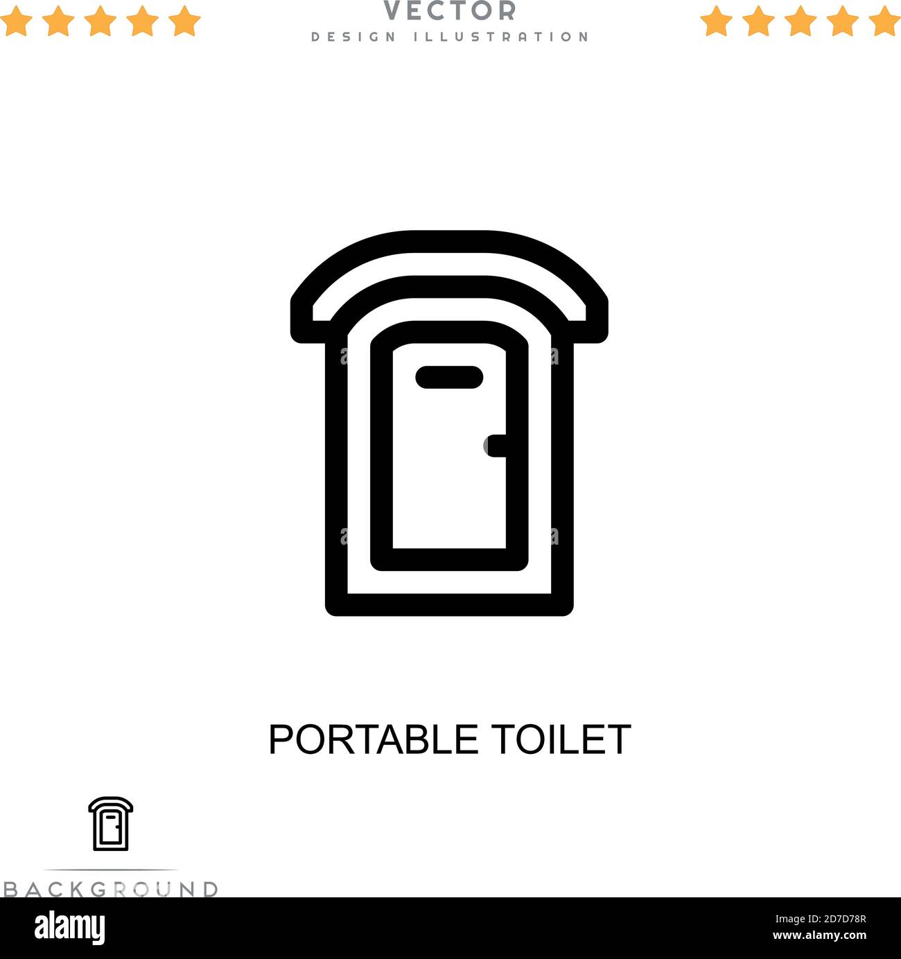 Portable toilet icon. Simple element from digital disruption collection ...