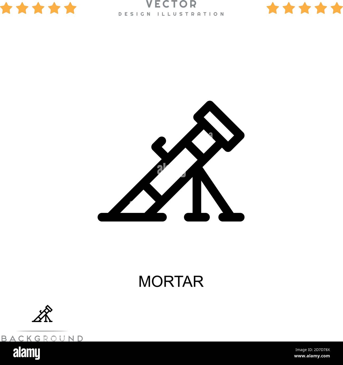 Mortar icon. Simple element from digital disruption collection. Line ...