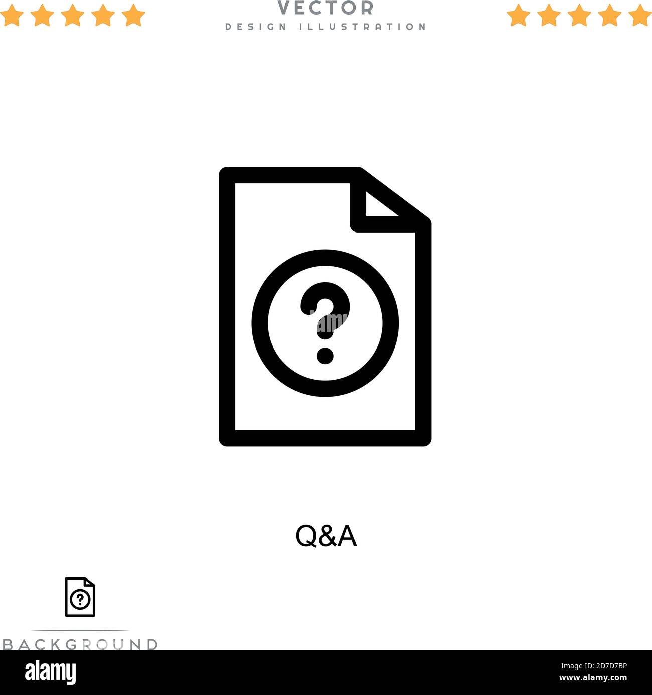 Q&a icon. Simple element from digital disruption collection. Line Q&a ...